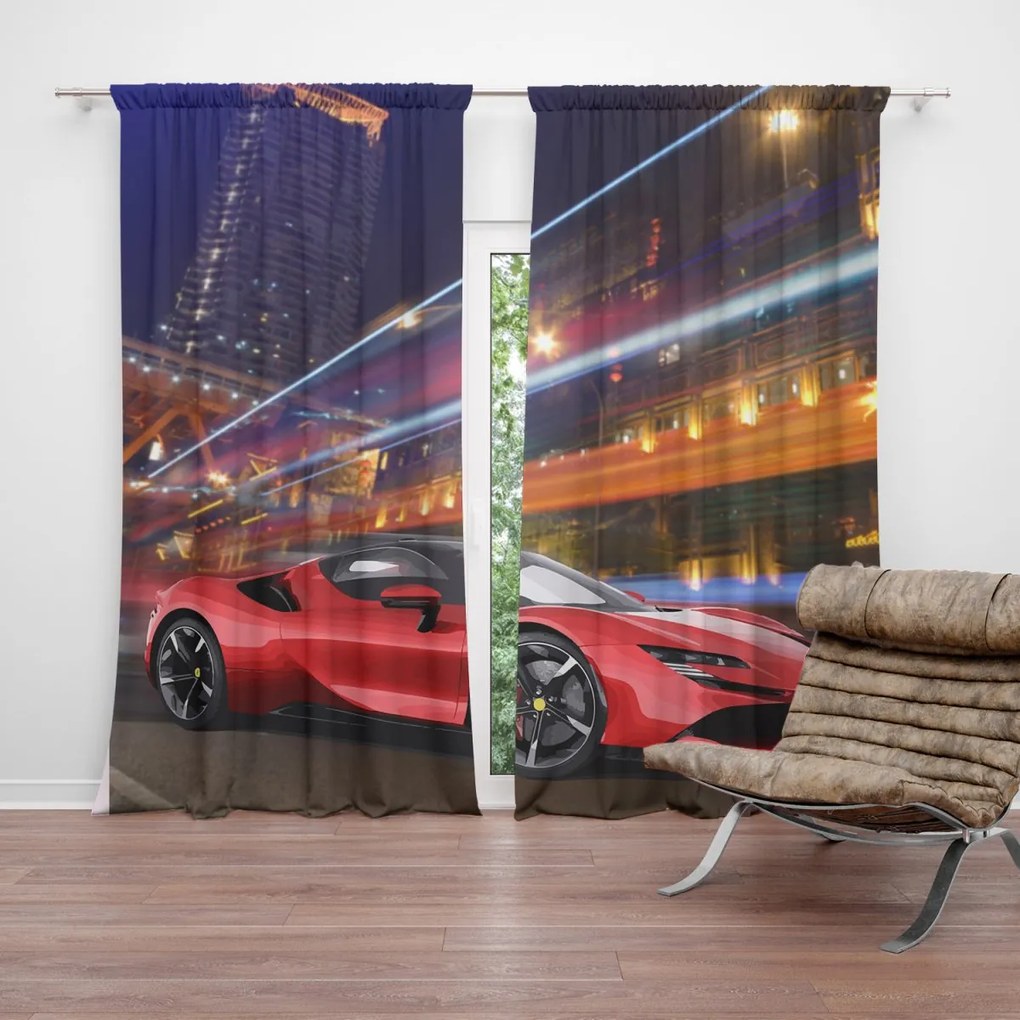 Sablio Závěs Ferrari na ulici: 2ks 140x250cm