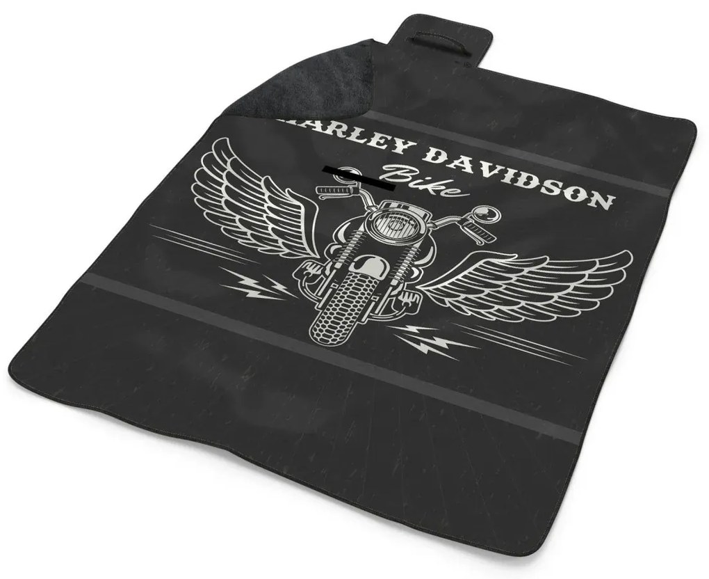 Sablio Plážová deka Harley-Davidson S křídly: 200x140 cm