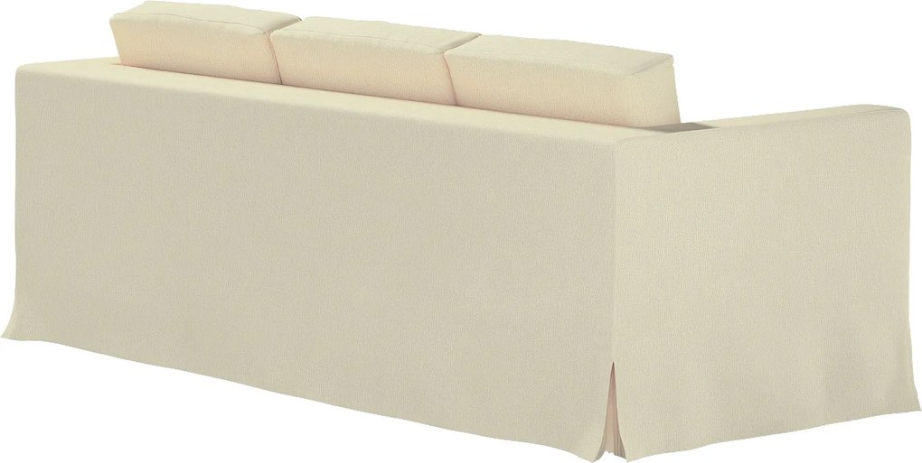 Potah na pohovku IKEA Karlanda 3-místná nerozkládací, dlouhý barva krémová látka lesklé, pletený vzor