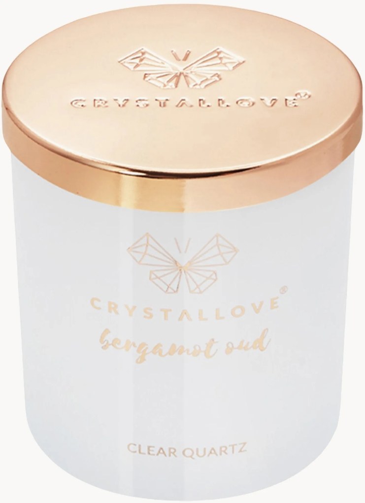 Sójová svíčka's křemenem Crystallove (bergamot, oud)