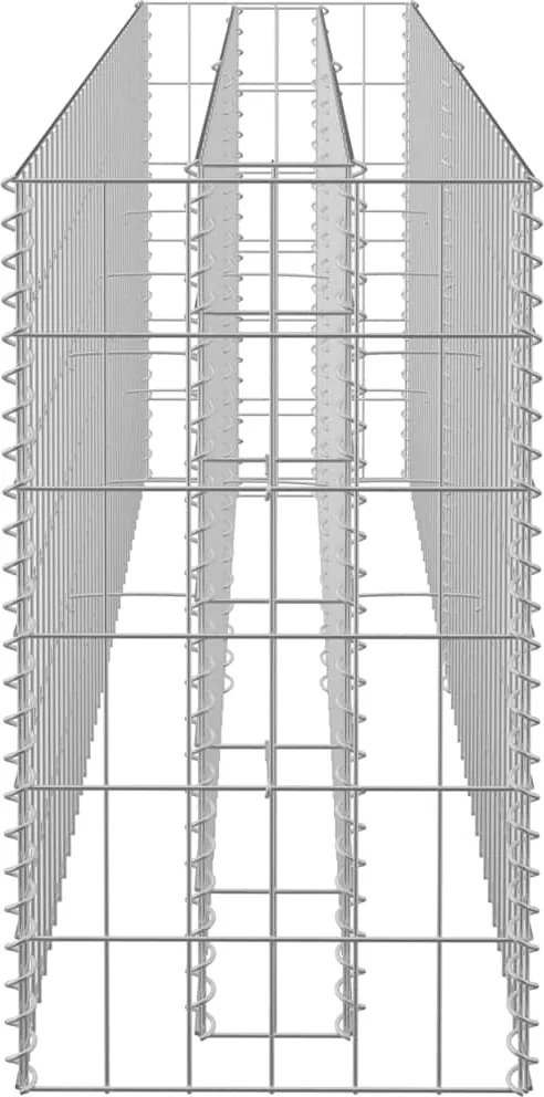 Gabionový vyvýšený záhon pozinkovaná ocel 180 x 30 x 60 cm 145634