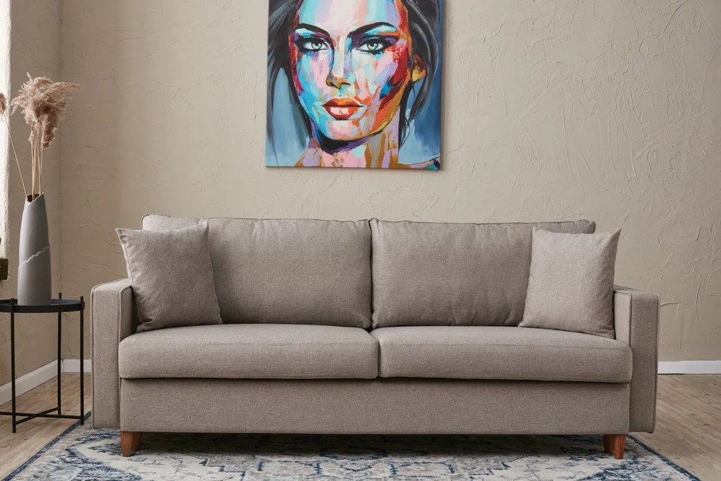 Hanah Home Třímístná pohovka EVA krémová