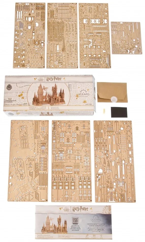 Ugears 3D dřevěné mechanické puzzle Hrad Bradavice, Harry Potter