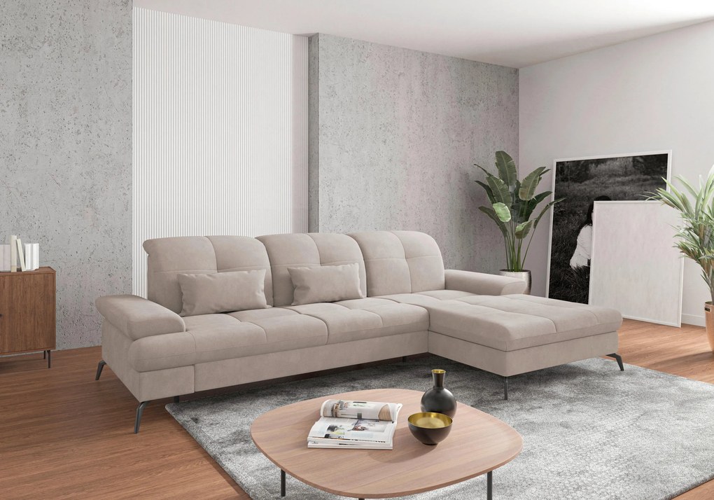 XXXLutz ROHOVÁ SEDAČKA, textil, šedobéžová Sit & More - Sedací soupravy - 000144009001