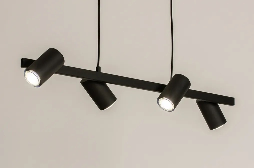 Závěsné bodové svítidlo nad stůl Halle Black 4