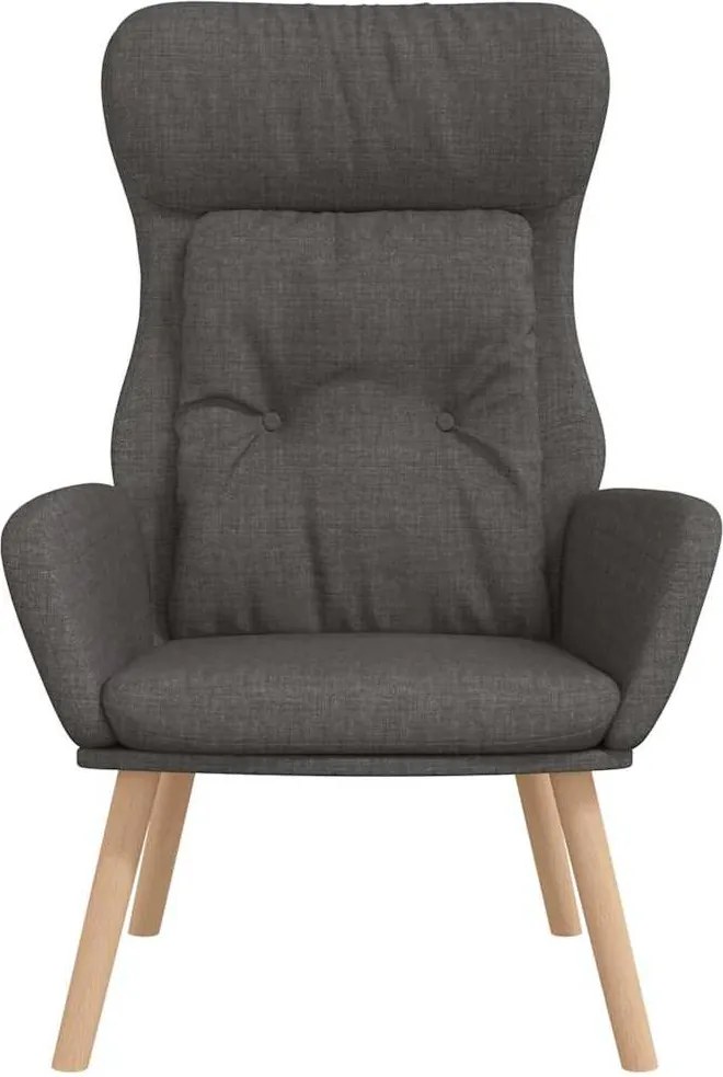 Relaxační židle tmavě šedá textil 341291