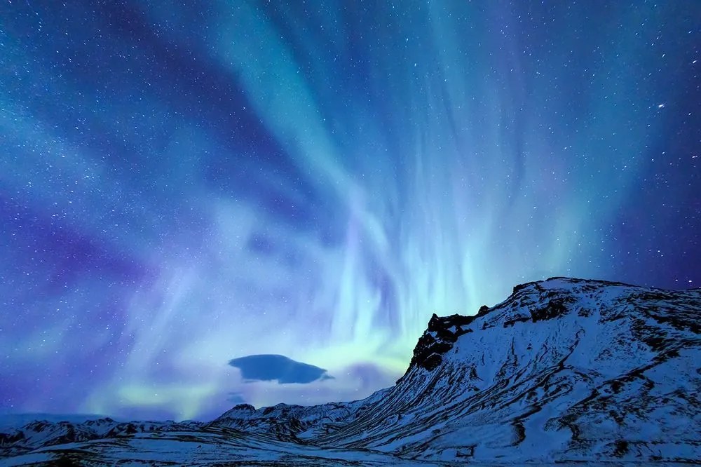 Samolepící fototapeta severské polární světlo - 375x250 cm