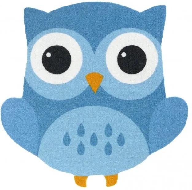 Vopi | Dětský koberec 750 Njoy owl blue - Njoy owl modrý- SLEVA-POSLEDNÍ KUS