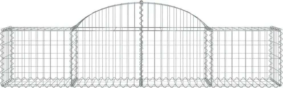 Klenuté gabionové koše 5 ks 200x50x40/60 cm pozinkované železo 3146260