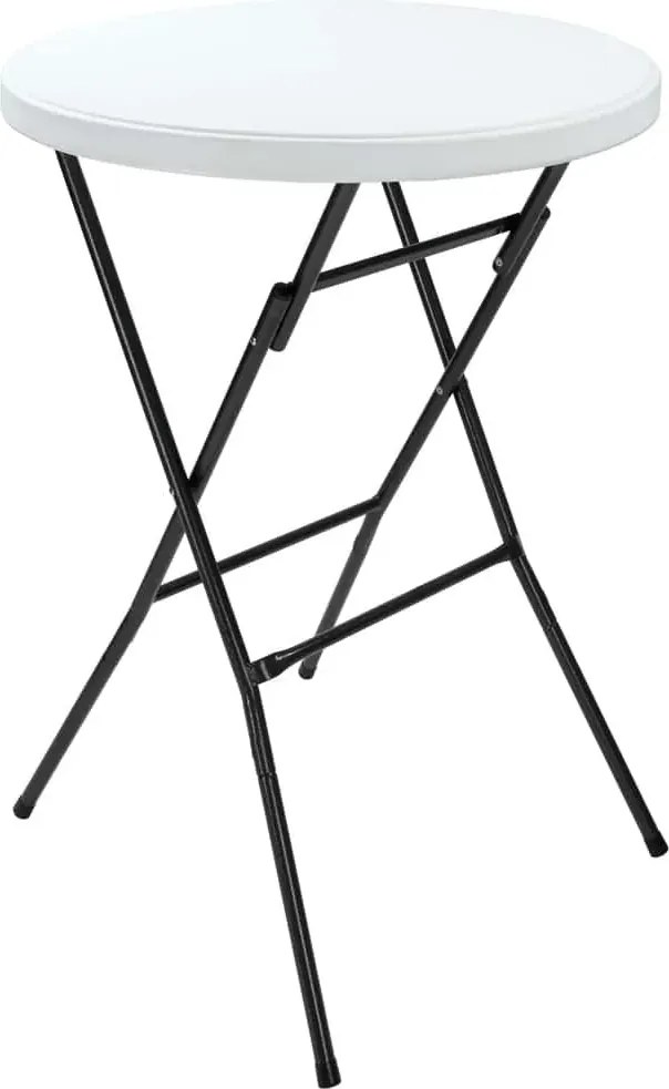 Cateringový skládací barový stůl STABLE 72 cm bílý