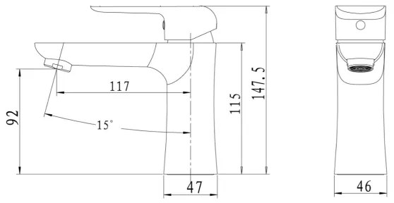 Novaservis - Umyvadlová baterie NOBLESS TINA bílá