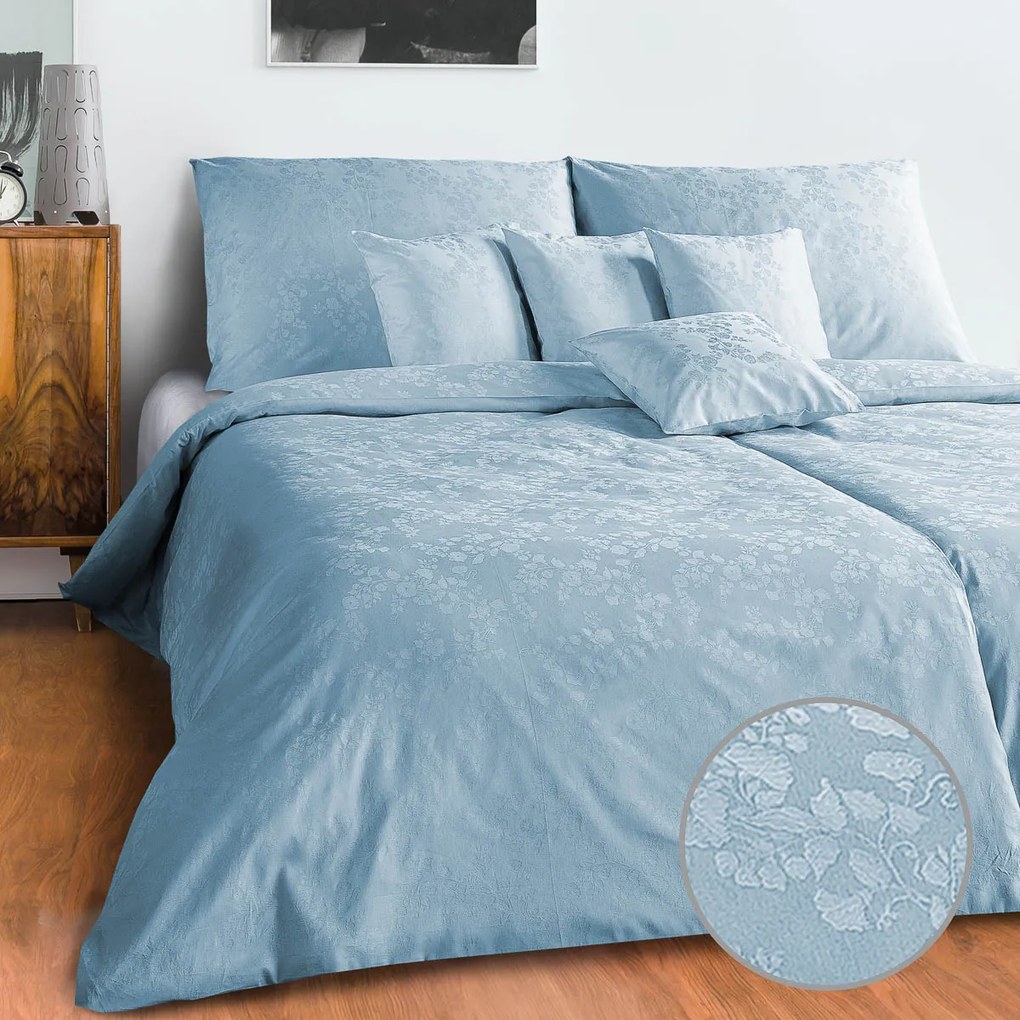 Povlečení Veba BOHEMA Svlačec světlá modrá Velikost: 140x220 cm + 70x90 cm