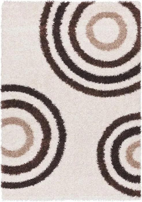 Vopi | Kusový koberec Shaggy Joy 7802/405 - 200 x 290 cm, hnědobílý