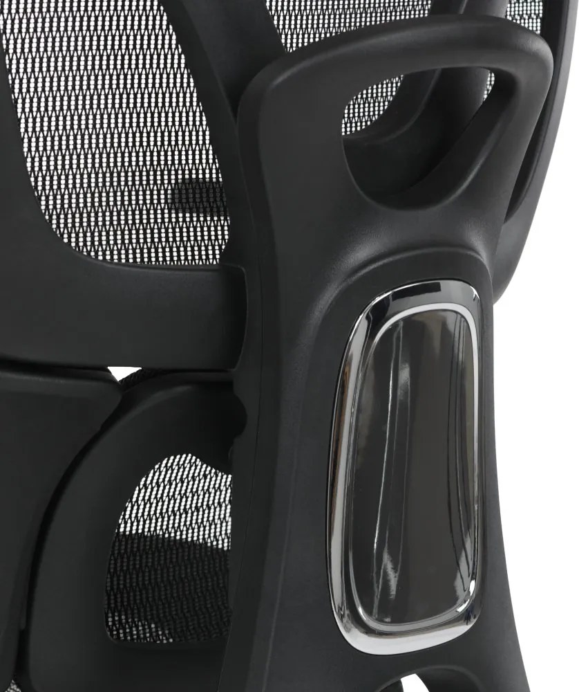 Kancelářská ergonomická židle PORTE II — síťovina, černá