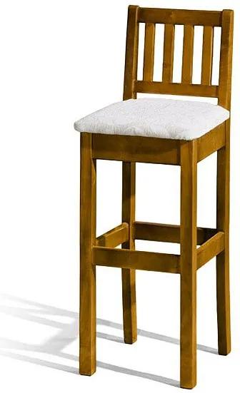 Barová židle Elena, masiv olše, rustikal / sahara 170/25, 40x108x41 cm