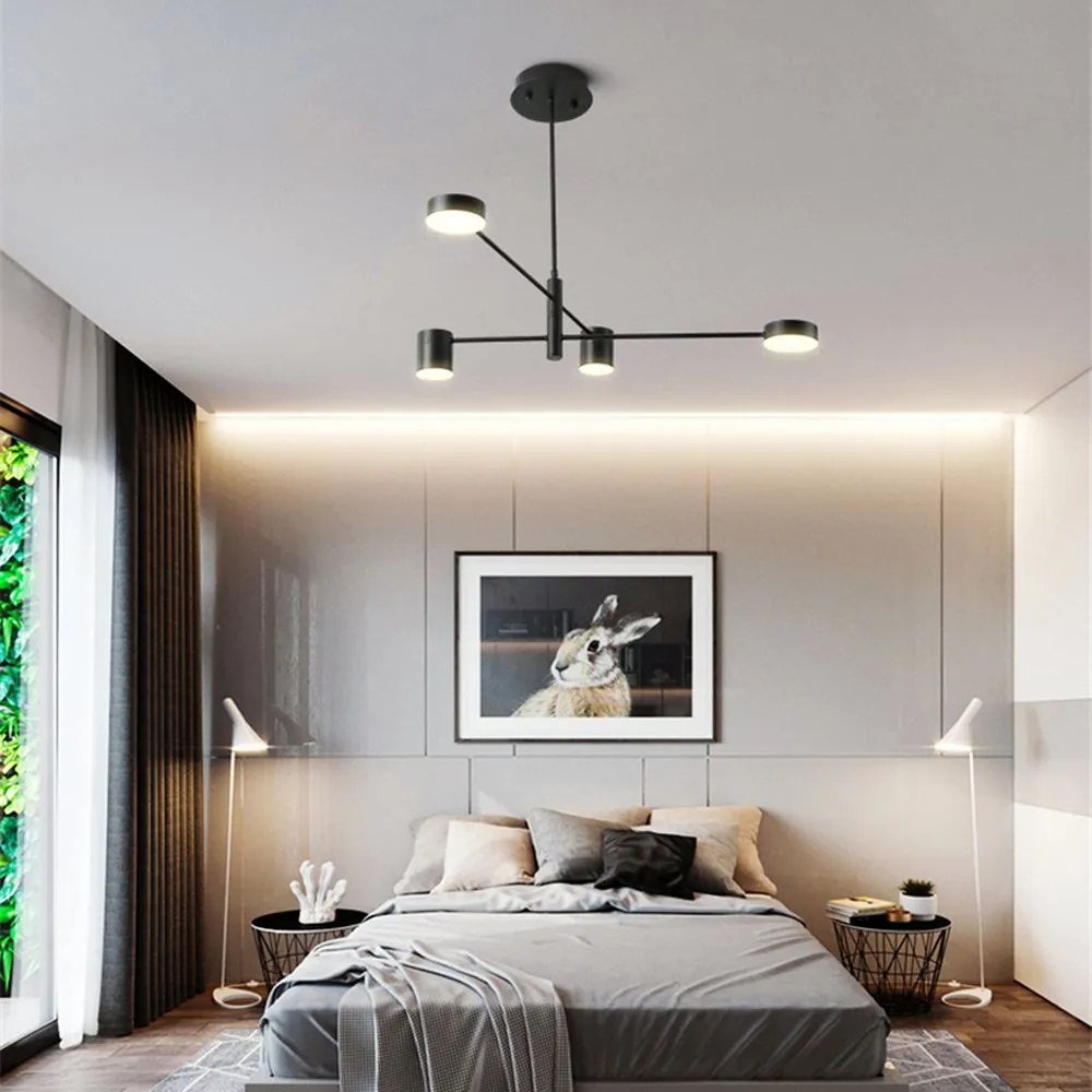 Toolight - LED stropní svítidlo APP596-4C, černá, OSW-08564