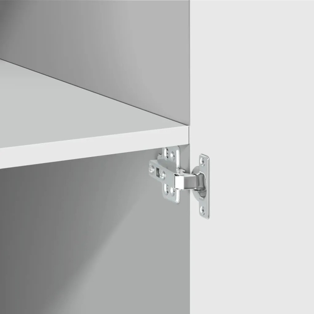 Skříň Highboard 80 X 42,5 X 185 Cm Kompozitní Dřevo