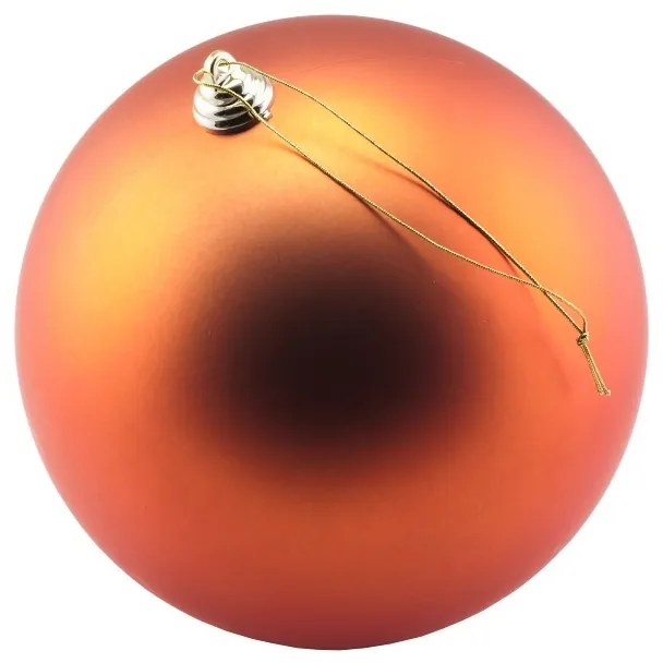 Velká vánoční koule 20 cm, měděná, matná, UV odolná