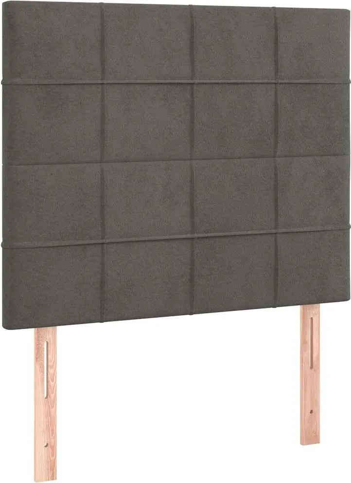Box spring postel s matrací tmavě šedá 80 x 200 cm samet 3132646