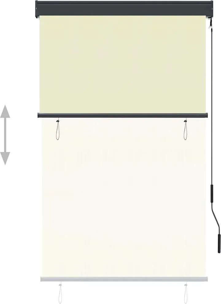 Venkovní roleta 100 x 250 cm krémová 145959