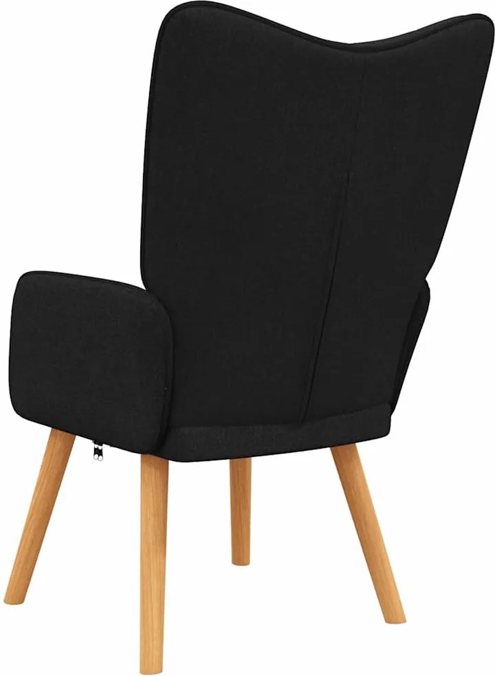 Relaxační židle černá textil 327925