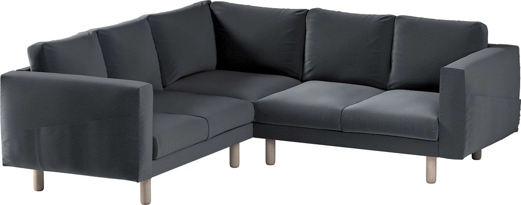 Potah na pohovku IKEA Norsborg rohová 4-místná barva šedá látka sametová