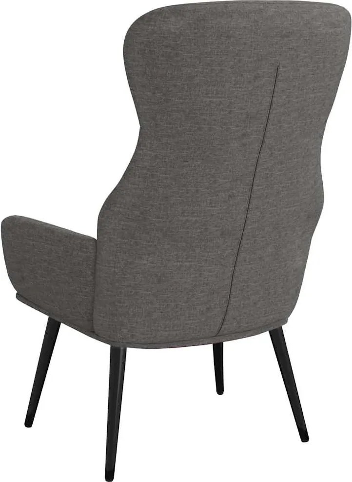 Relaxační křeslo se stoličkou světle šedé textil 3097429