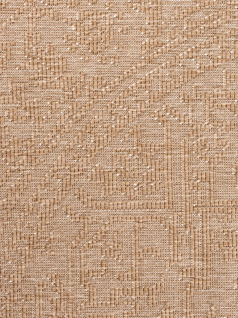 NORTHRUGS, Kusový koberec Duet Kona 106250 Beige/White kruh - na ven i na doma, 160x160 (průměr) kruh, béžová, chodba / předsíň