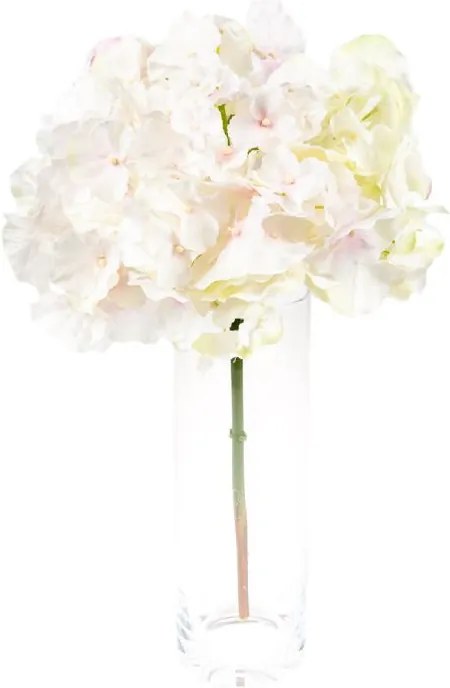 Umělá květina Sia Home Fashion Hortenzie bílorůžová 50cm