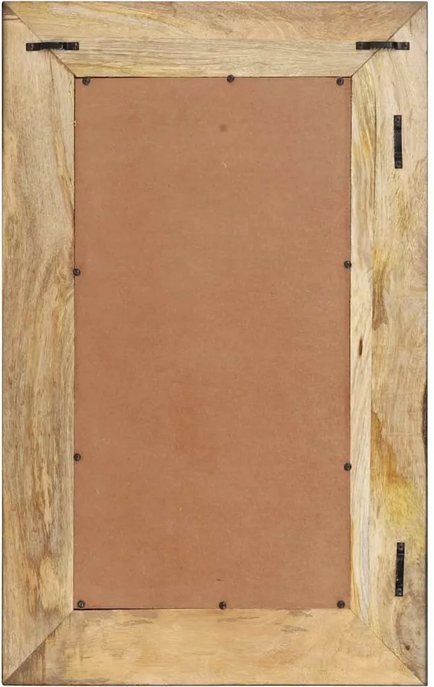 Zrcadlo 80 x 50 cm masivní mangovníkové dřevo 321630