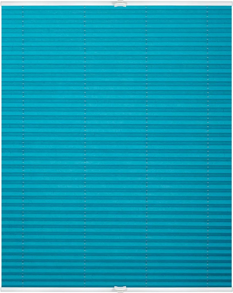 Lichtblick Plissee Klemmfix, bez vrtání, napnuté, od 45 x 130 cm (modrá, 95 x 130 cm)