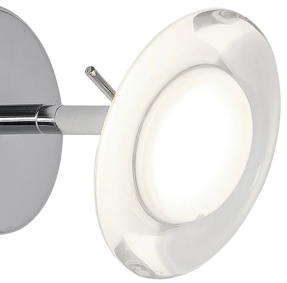 Nástěnné svítidlo Ellipse, 1x chromové kovové stínítko, ch