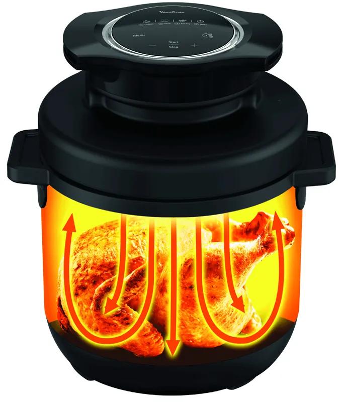 Elektrický tlakový hrnec a horkovzdušná fritéza Tefal Turbo Cuisine & Fry CY778830 7,6 l