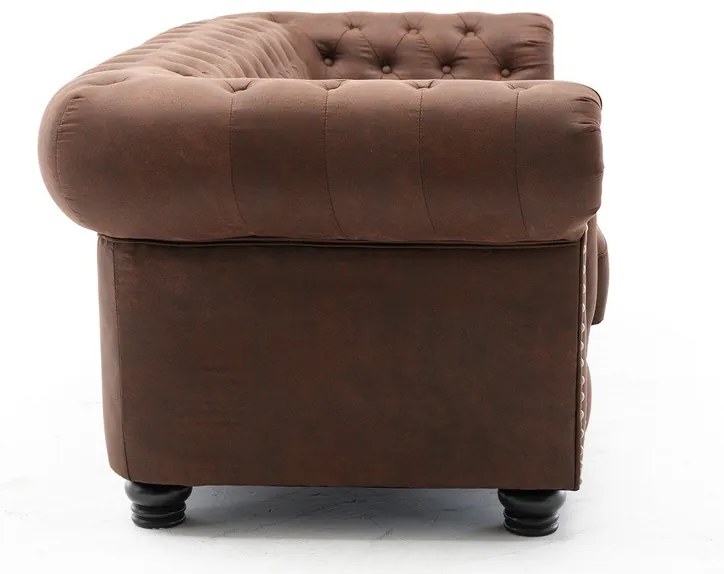 Designová trojsedačka Chesterfield II 205 cm antik hnědá