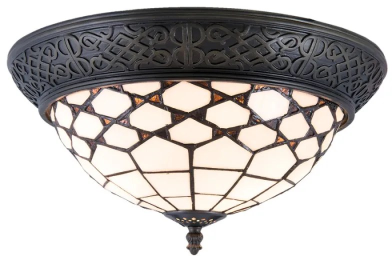 Stropní svítidlo Tiffany Roof - Ø 38*19 cm / E14/Max. 2x40 Watt – 38x19 cm