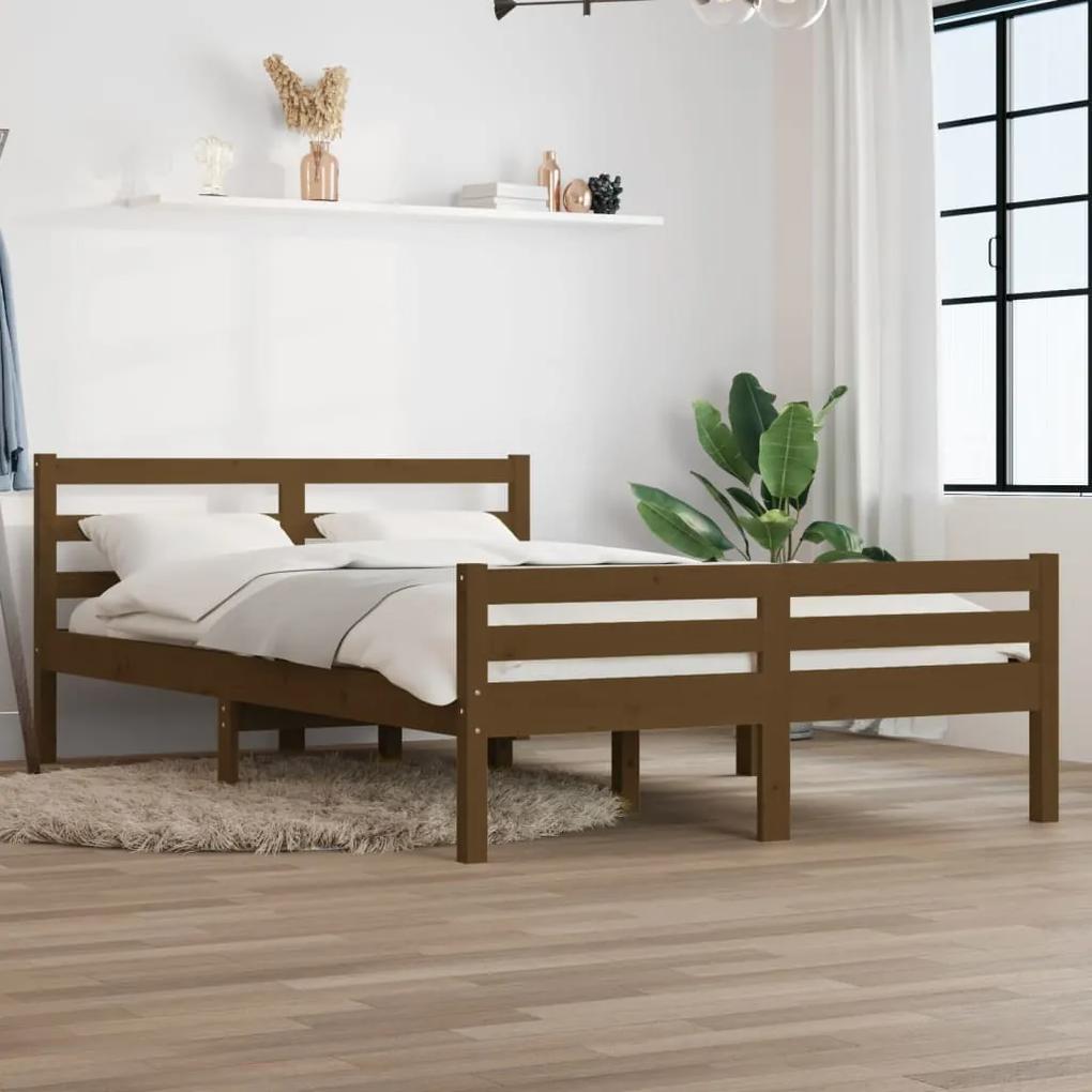 vidaXL Rám postele masivní dřevo 120 x 200 cm [814818] Barva: Šedá