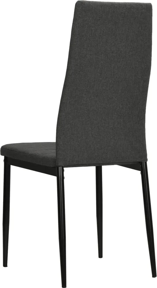 Jídelní židle 6 ks tmavě šedé textil 275379