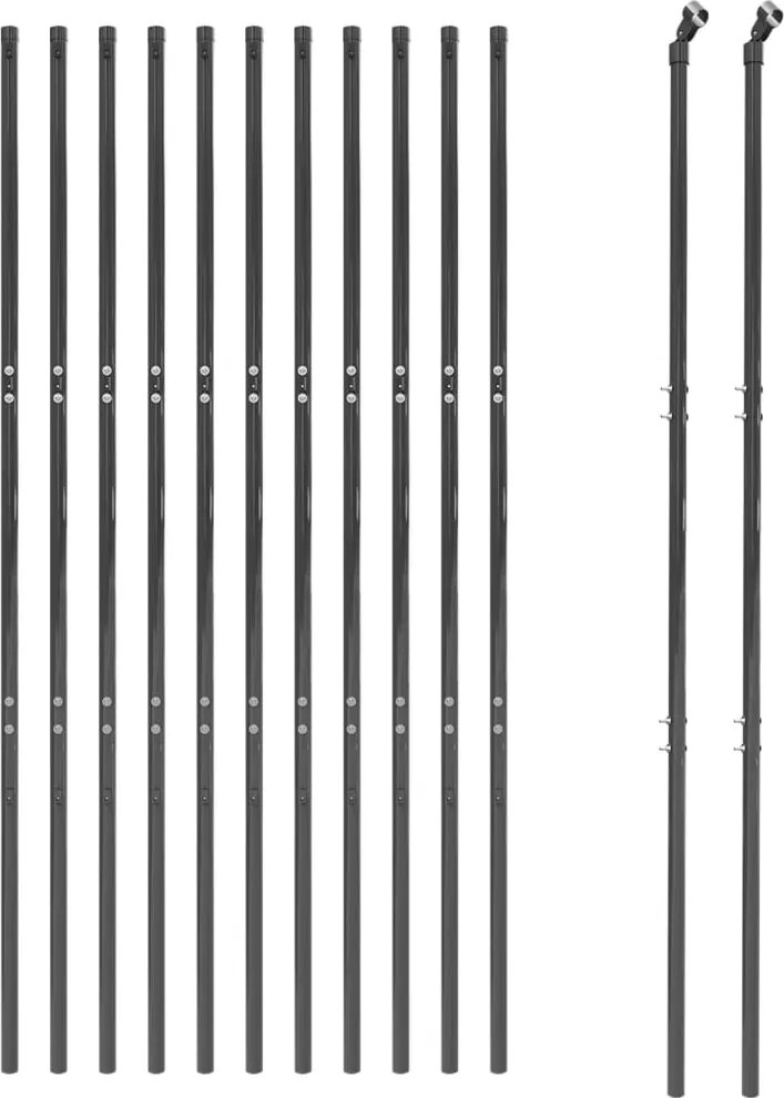 Drátěný plot antracitový 1,4 x 25 m pozinkovaná ocel 154219