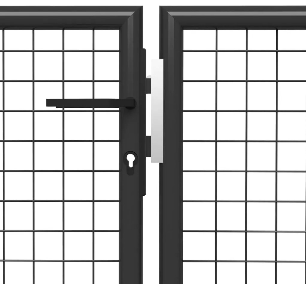 vidaXL Marketos Zahradní brána ocelová 400 x 100 cm antracitová