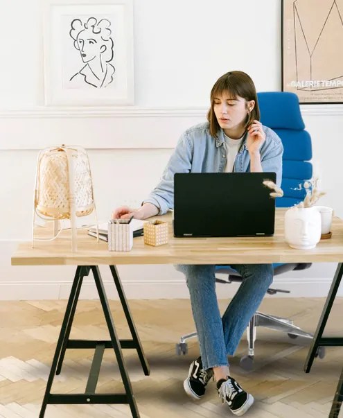 MERCURY Ergonomická kancelářská židle WORKEASE - modrá látka