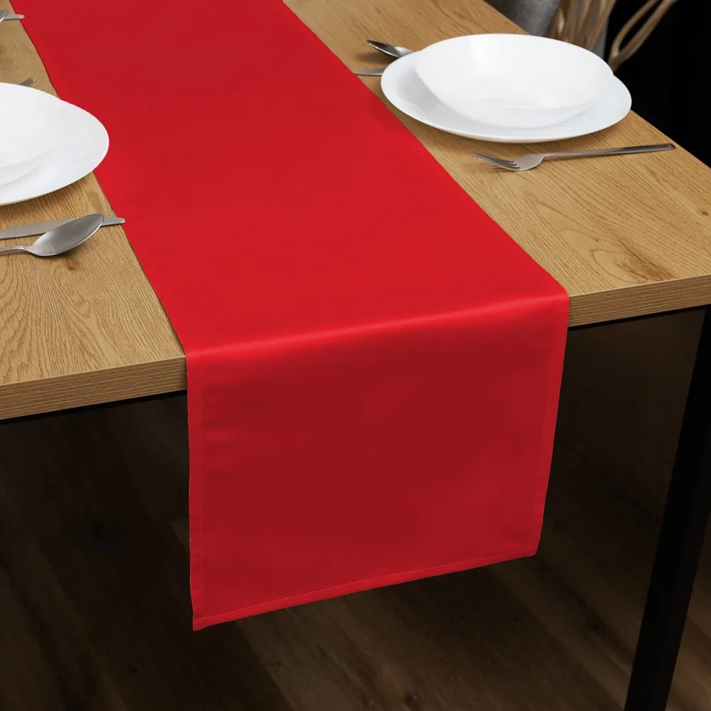 Biante Saténový běhoun na stůl polyesterový Satén LUX-013 Červený 35x180 cm