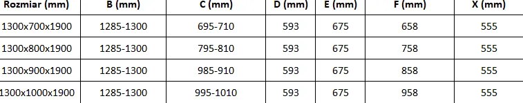 Mexen Omega sprchový kout 130x100cm, 8mm sklo, černý profil-čiré sklo, 825-130-100-70-00