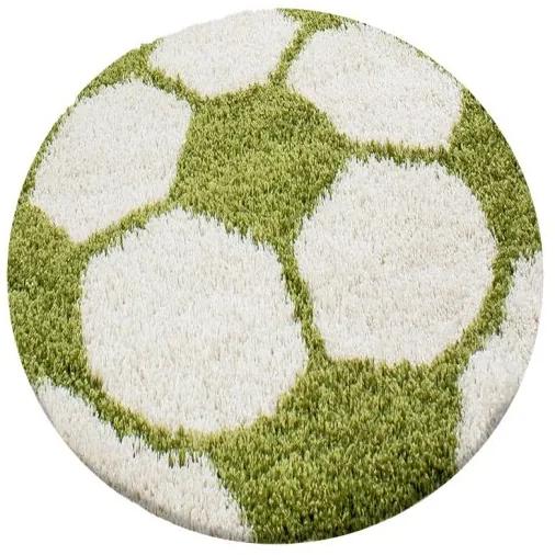Dětský kusový koberec Fun kruh 6001 green - průměr 120 cm