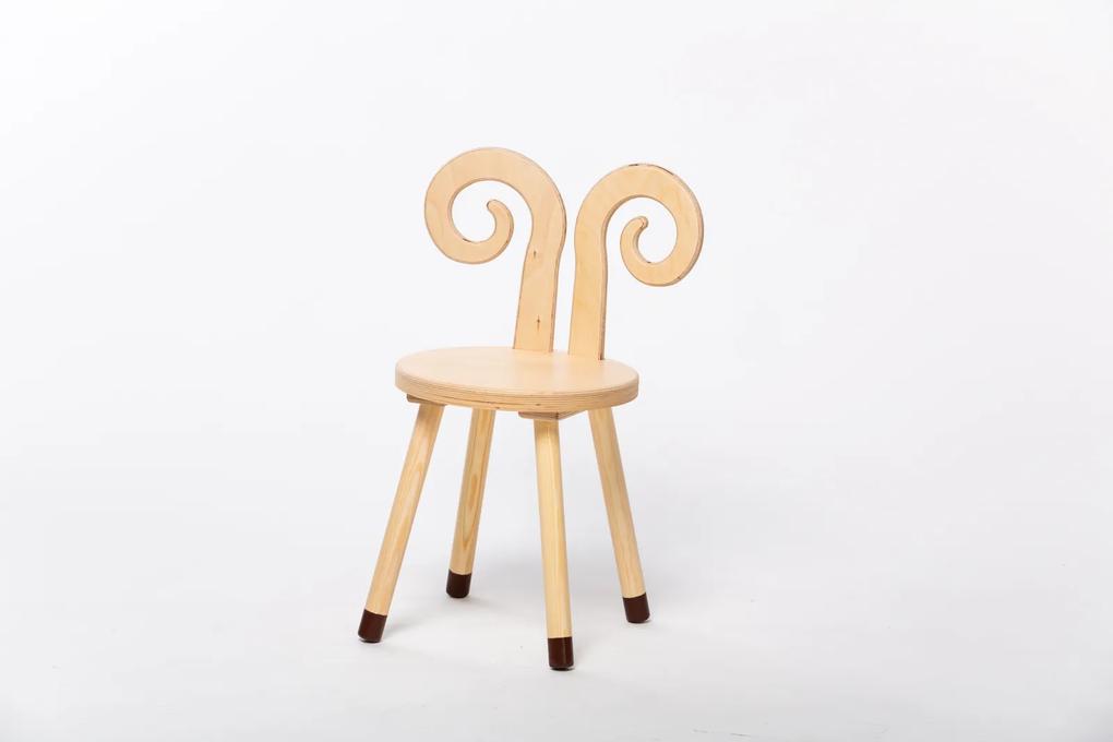 dětská židle BERAN - přírodní židle: bez podsedáku