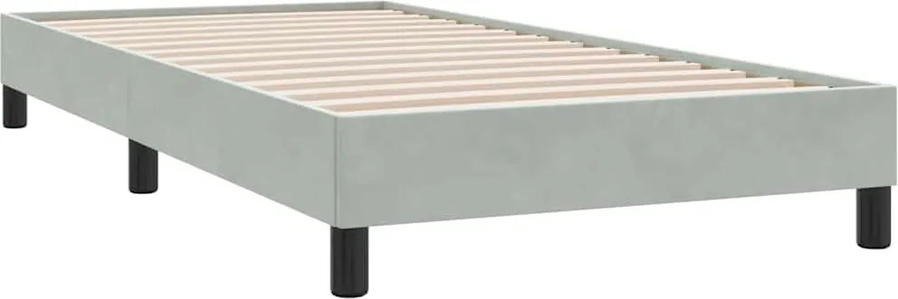 Postel Box Spring bez matrace Light Grey 80x210 cm Velvet 3315801