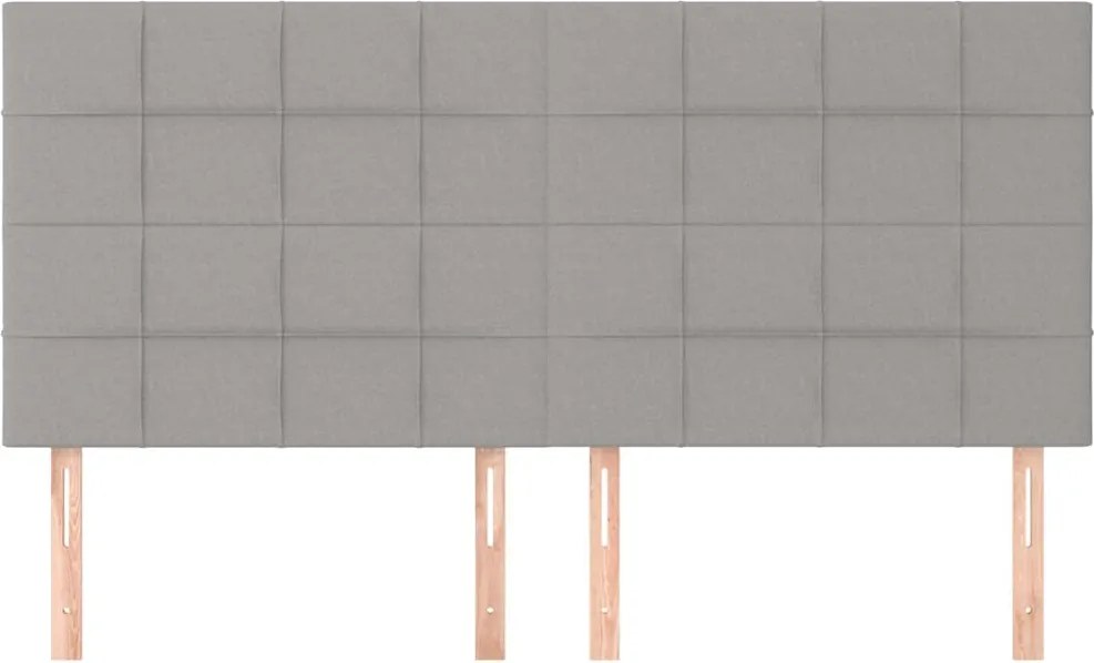 Čelo postele světle šedé 180x5x118/128 cm látkové 3116346