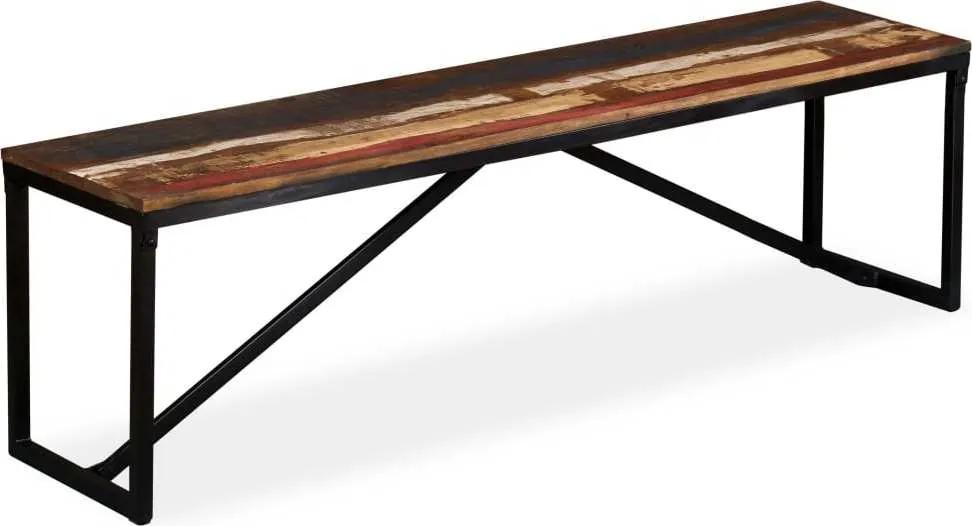 vidaXL Lavice z masivního mangovníkového dřeva 160 x 35 x 45 cm [244903] Barva: Hnědá