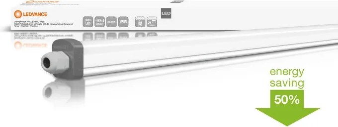 Zářivka LEDVANCE Damp Proof Slim Value 1200mm 36W/4000K neutrální bílá IP65