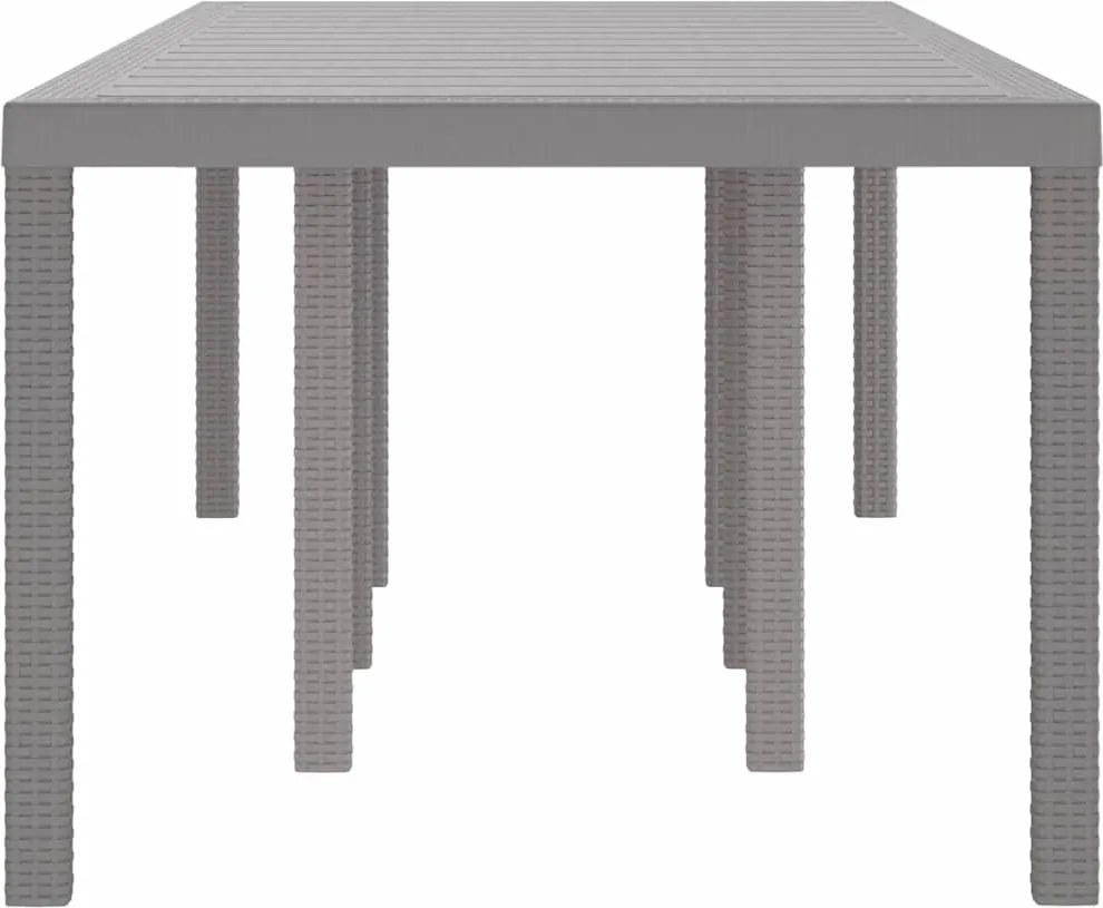 Zahradní stůl Světle šedá 250 x 100 x 73 cm polyratan 3378519