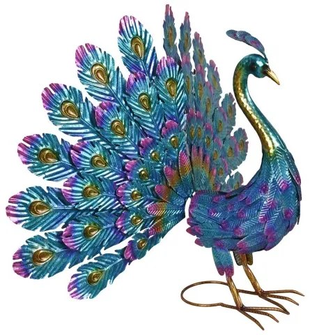 PEACOCK PLUMAGE MAJESTIC STATUE